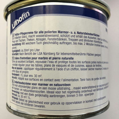 Lithofin MN Politoer Creme Zwart - Stonecareshop.nl